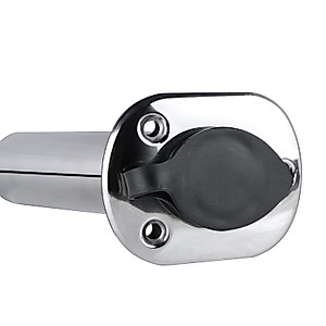 HOFFEN 2PCS STAINLESS STEEL FISHING ROD HOLDER 9" Flush Mount with UV PVC Liner( 30 Degree）