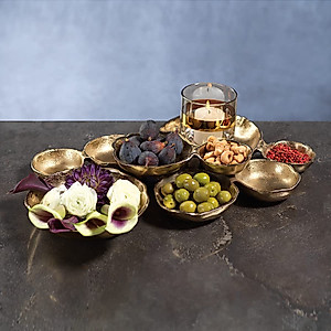 Cruiser’s Caché | Cluster of 11 Serving Bowls | 26 inch | Antique Gold Finish