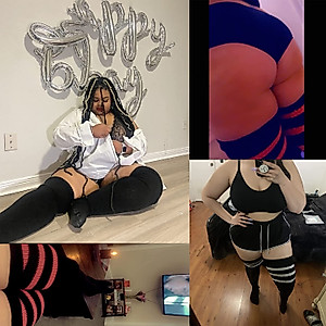 Abodhu Plus Size Thigh High Socks for Women- Extra Long Over the Knee High Socks for Thick Thighs- Womens Thigh High Socks