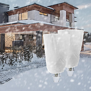 Alpurple 6 Packs Winter Zipper Plant Covers - 47" X 31.5" Warm Plant Protection Cover Bags, Frost Cloth Blanket Protecting Fruit Tree Potted Plants from Freezing Animals Eating