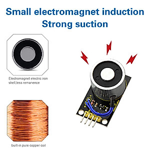 KEYESTUDIO 5V DC Force Electric Lifting Magnet Solenoid Electromagnet Module for Arduino