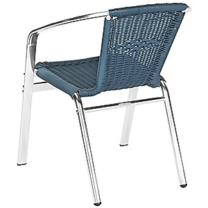 Safavieh Home Collection Wrangell Teal Indoor-Outdoor Stacking Arm Chair