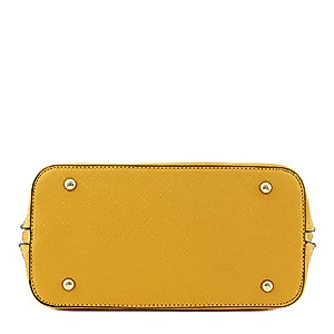 Zip-Around Classic Dome Satchel (Mustard)