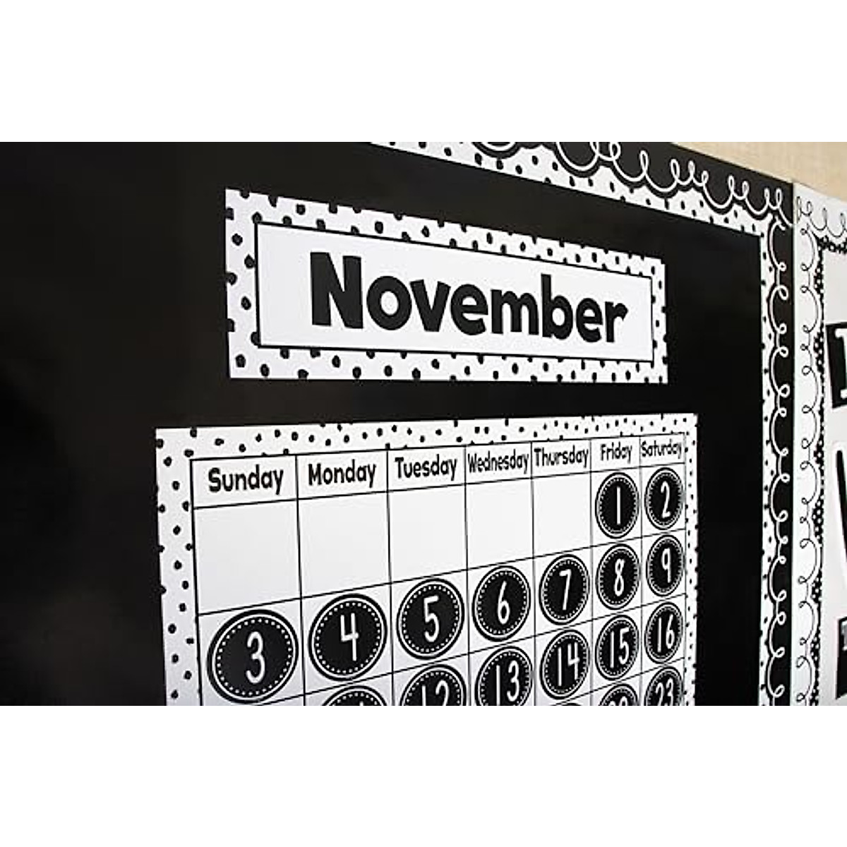 Teacher Created Resources Black Painted Dots on White Straight Rolled Border Trim (TCR8910)