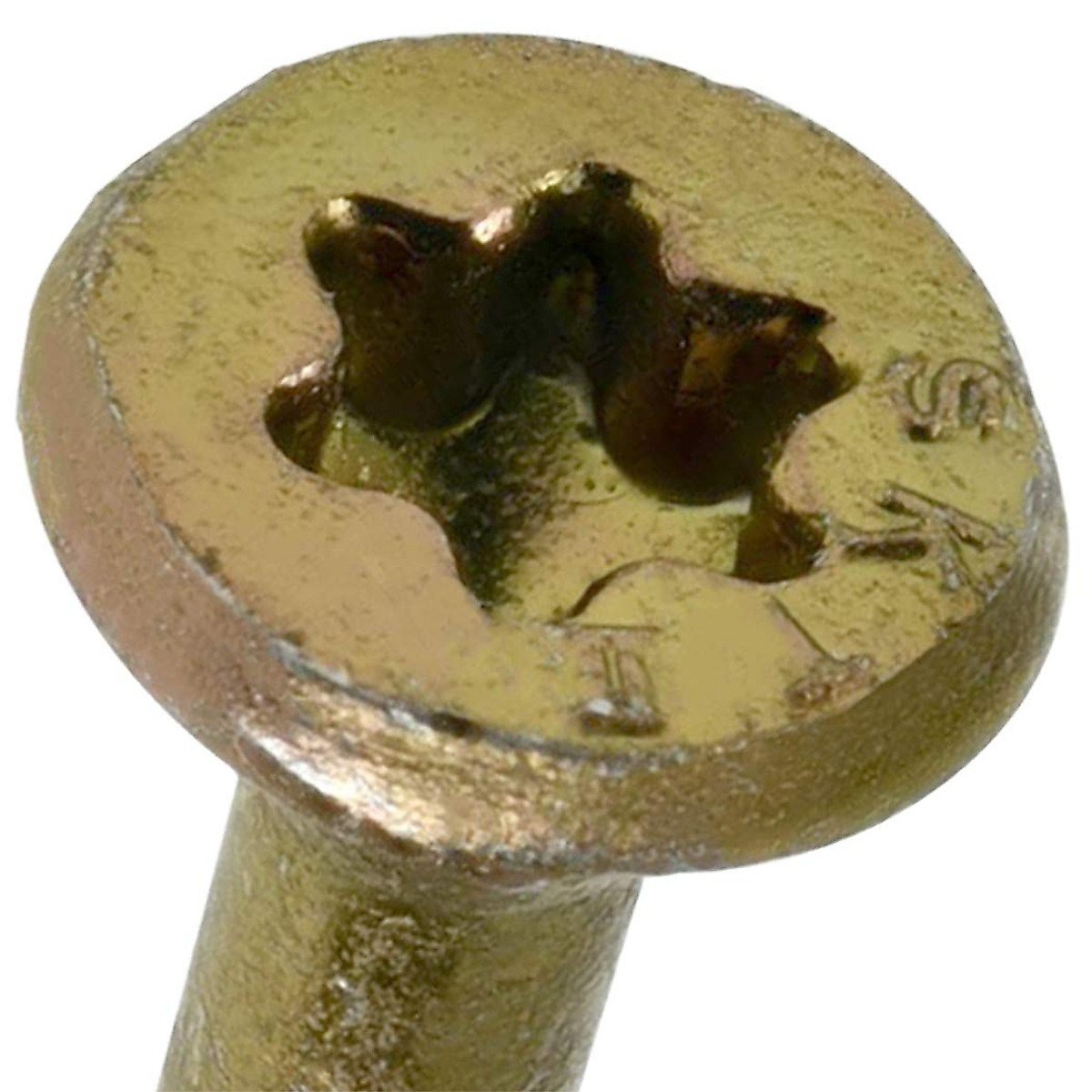 Power Pro 967770 Wood Screws, 9 x 3, Premium Star Drive Indoor Cabinet Screws, Gold Yellow Zinc, 1/4 Keg, 2000 pcs