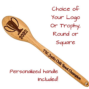 Chili Cook Off Trophy, Wooden Engraved Cooking Spoon, Personalized Cooking Competition Award Personalized, Chili Champion Prize, First Place Cooking Spoon (Round Spoon)