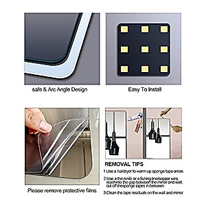 NC Plexiglass Acrylic Soft Mirror Non-Glass shatterproof Mirror Full Length Mirror Wall Mirror Frameless Home Fitness Mirror 4 Pcs 12"x12" cyhqo