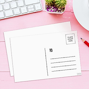 Sweetzer & Orange Blank Postcards for Mailing. 60 White 4x6 Blank Post Cards, Blank Mailable Postcards Set. Make Your Own Printable Postcards. 300gsm Postcard Paper Cardstock, Bulk Post Card Pack.