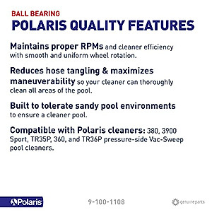 Polaris Genuine Parts 9-100-1108 Ball Bearing Replacement Compatible with Polaris Models 360, 380, 3900 SPORT, TR35P, TR36P