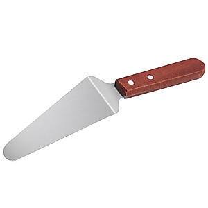 FUNSUEI 20 Pack 10 Inches Wood Handle Pie Server, Stainless Steel Pie Server Spatula, Transfer Triangular Spade Spatula for Lifting, Serving Cakes, Pies, Pizza, Steaks, Fish Fillets, Lasagna