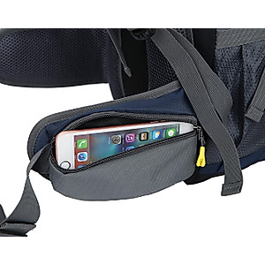 WoneNice 50L(45+5) Waterproof Hiking Backpack - Outdoor Sport Daypack with Rain Cover