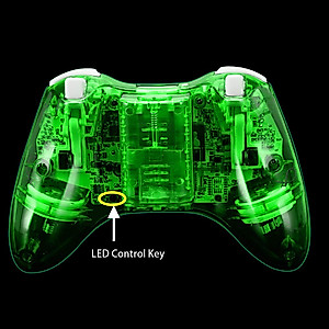 Wireless Game Controller Compatible with Xbox 360 Console Slim and PC Windows 7/8/10 blue (Green)