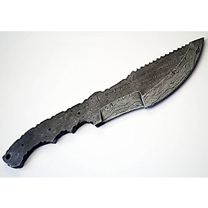 Whole Earth Supply Damascus Tracker High Carbon Steel Blank Blade Knives Hunting Knife Making Blanks Large Custom