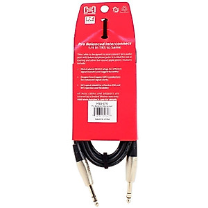Hosa HSS-010 REAN 1/4" TRS to REAN 1/4" TRS Pro Balanced Interconnect, 10 Feet, Speaker