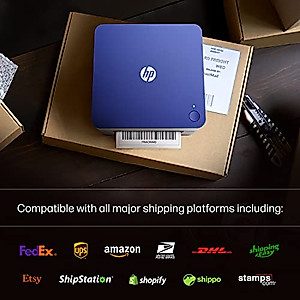HP Shipping Label Printer, 4x6 Commercial Grade Direct Thermal, Compact & Easy-to-use, High-Speed 300 DPI Printer, Barcode Printer, Compatible with Amazon, UPS, Shopify, Etsy, Ebay, ShipStation & More
