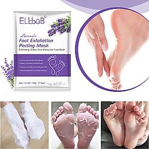 Foot Peel Mask - 5 Pack Foot Mask for Dry Dead Skin, Callus, Repair Rough Heels - Make Your Feet Baby Soft Get Smooth Silky Skin - Lavender