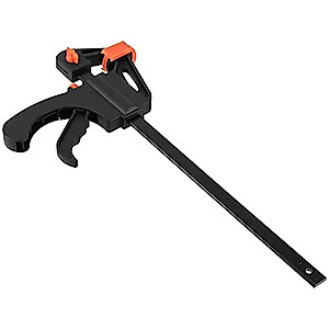 SEHOI 4 Pack 10 Inch Bar Clamp, Quick Grip Clamp with 16 Inch Spreader, Flexible One-Handed Ratchet Bar Clamp for Woodworking