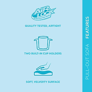 Intex Pull-Out Sofa Inflatable Bed, 80" X 91" X 26", Queen, Gray