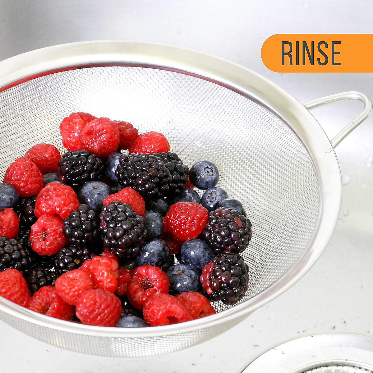 U.S. Kitchen Supply - Set of 3 Premium Quality Extra Fine Twill Mesh Stainless Steel Conical Strainers - 3", 4" and 5.5" Sizes - Chinois to Sift, Strain, Drain and Rinse Vegetables, Pastas & Teas