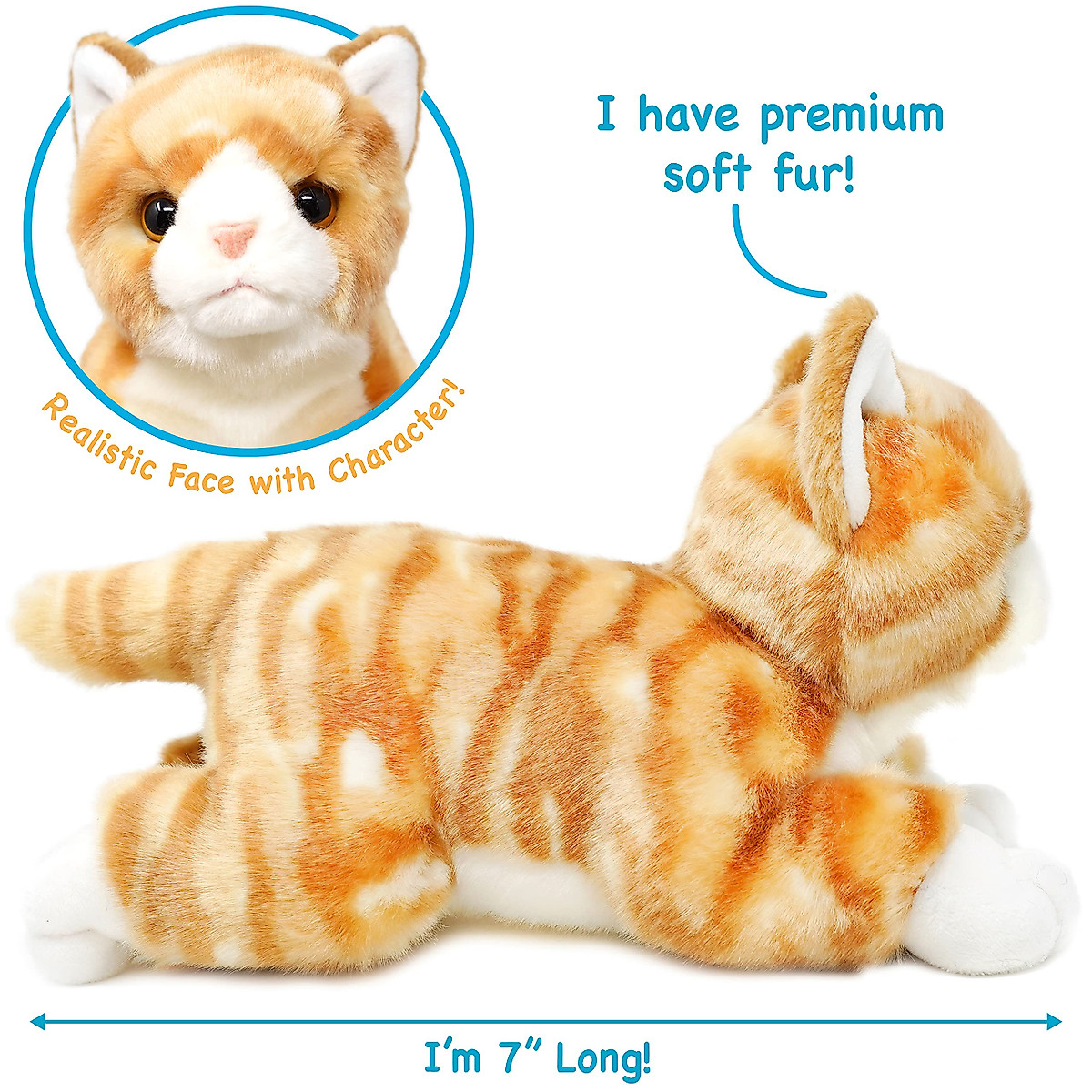TigerHart Tamarr The Orange Tabby Cat - 10 Inch Stuffed Animal Plush