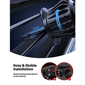 Magnetic Phone Holder for Car Vent - [6 Upgraded Magnet, 22.7% Stronger] Lamicall Car Magnetic Phone Mount with [Longer Hook] Fit More Vent, iPhone Car Mount Stand Cradle Clip Grip Fit All Cell Phones
