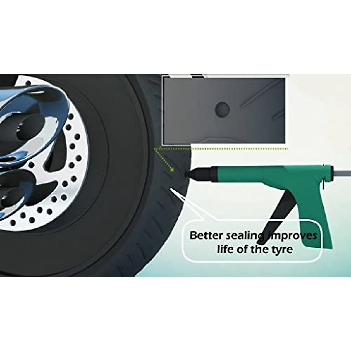 GRAND PITSTOP Tubeless Tire Puncture Repair kit - for Cars, Motorcycles- Spare Plugs (Gun PK + 15 Plugs)