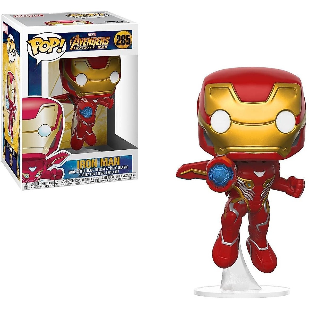 POP Marvel: Avengers Infinity War - Iron Man Funko Vinyl Figure (Bundled with Compatible Box Protector Case)