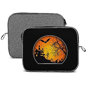 Twilight Bat Halloween Laptop Sleeve Case Protective Notebook Carrying Bag Travel Briefcase 14inch