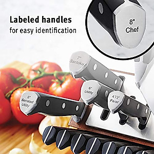Calphalon Kitchen Knife Set with Self-Sharpening Block, 15-Piece Classic High Carbon Knives