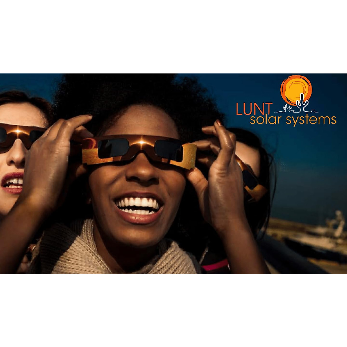 Lunt Solar Systems 50-Pack Premium Solar Eclipse Glasses ISO Certified Eclipse Glasses 2024 for Direct Sun Viewing -Approved 2024 Solar Eclipse Glasses