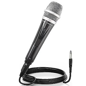 Musical Instrument Microphone Dynamic Singing Microphone with XLR Cable 12 Feet Portable Microphone for Karaoke, Speech, Wedding, Stage and Outdoor Activities