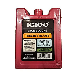 igloo reusable lunch ice packs great for lunch box or igloo ice cooler 2 pack (purple & pink)