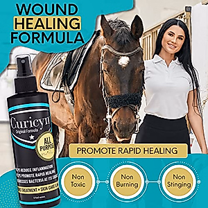 Curicyn, Wound Treatment Spray for All Animals - Original Formula, Helps Reduce Inflammation, Easy and Effective Pet Wound Care, Dog and Cat Skin Care Infection Treatment, - 8 oz Spray Bottle