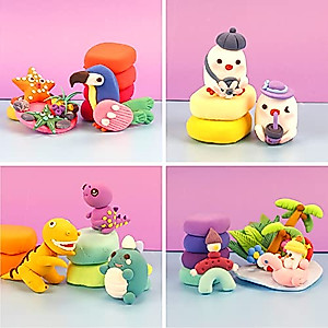 Yoimisk Air Dry Clay Kits - 36 Colors Ultra Light Magic Modeling Clay, Safe & Non-Toxic, Great Gift for Kids