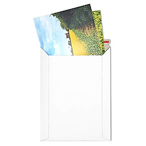 ValBox 6x8 Self Seal Photo Document Mailers 25 Pack Stay Flat White Cardboard Envelopes, 6.25 x 8.25 Inches
