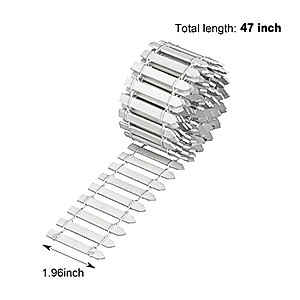 4PCS 47Inch Long Miniature Fairy Garden Fence Mini Wood Picket Ornament Fence for Dollhouse Home Garden Plant Pot Christmas Tree Decorations for Adult (White)