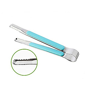 2Pcs Barbecue Clip, Stainless Steel Korean Style Heat Resistant Barbecue Grill Clip Tongs for Outdoor BBQ Supplies Accessories