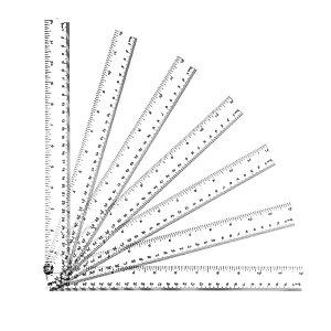 FeFu 7 Pack Clear Plastic 12 Inch Ruler, Dual Scale Inches and Centimeters, Injection Molded