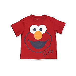 Sesame Street Elmo or Cookie Monster Boys’ T-Shirt for Infant and Toddler – Blue/Red