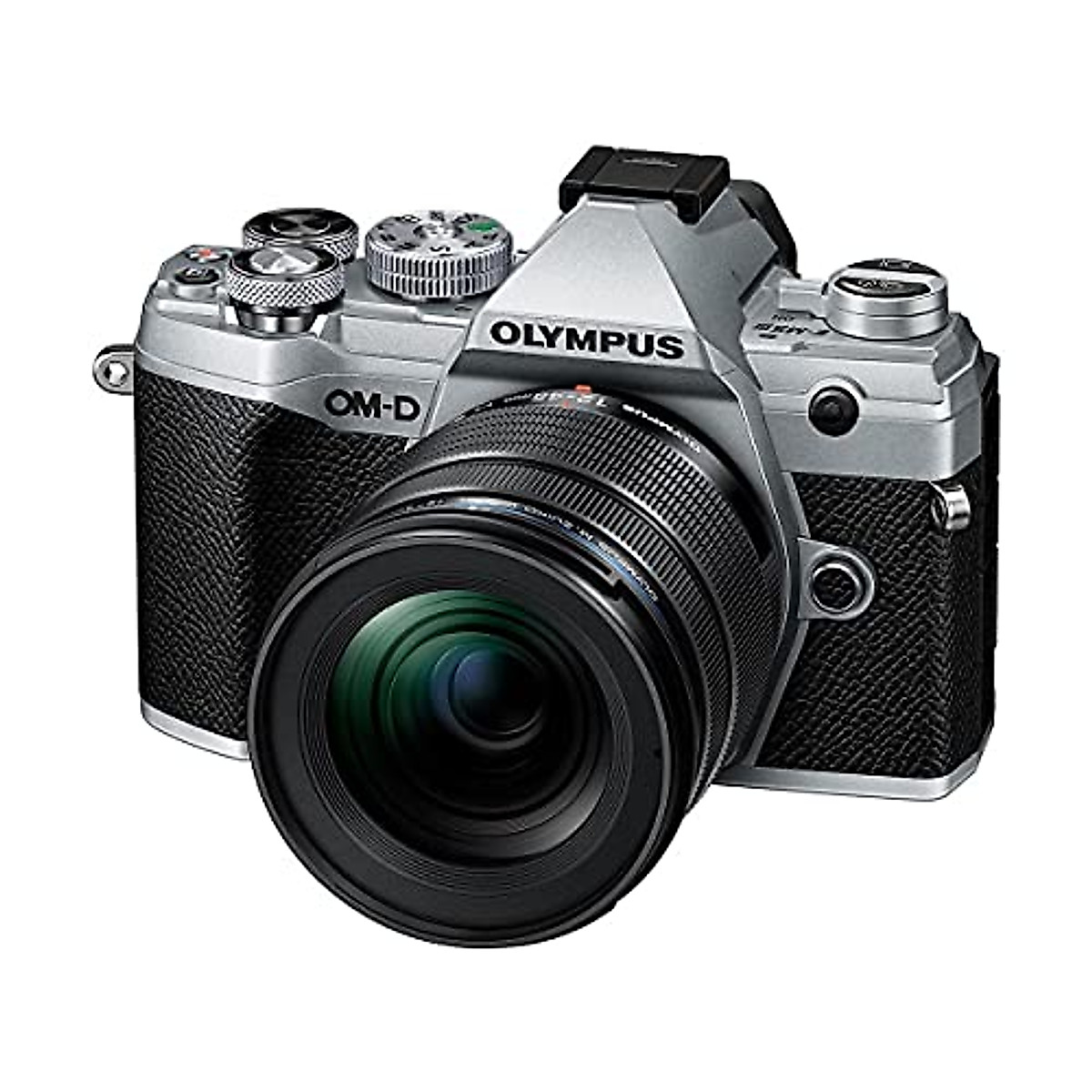 Olympus OM-D E-M5 Mark III 21.8MP Mirroless Digital Camera with M.Zuiko Digital ED 12-45mm F4.0 PRO Lens, Silver ECG-5 External Metal Grip