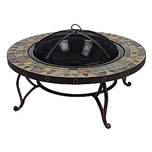 Pleasant Hearth OFW707RI fire Pit, Rubbed Bronze