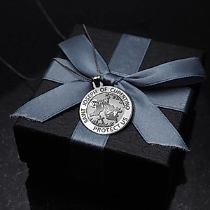 PicturesOnGold.com Saint Joseph of Cupertino Religious Medal - 2/3 Inch Size of Dime, Sterling Silver