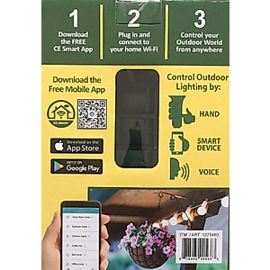 Ce Smarthome 1275483 Wi-Fi Smart Home Outdoor Power Stake 6 Outlets Compatible With Alexa,