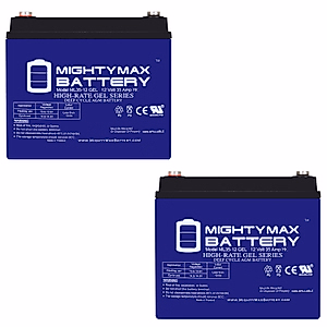 Mighty Max Battery 12V 35AH Gel Replaces Jazzy Select GT Power Chair Scooter - 2 Pack