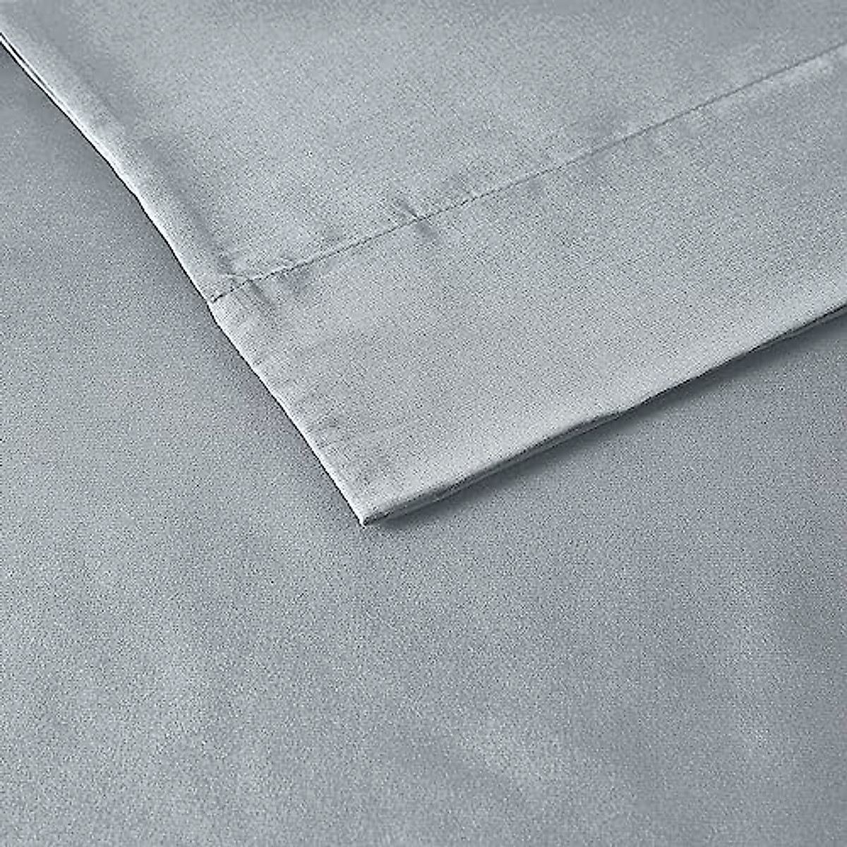 Intelligent Design Microfiber Bed Sheet Set Wrinkle Resistant, Soft Sheets with 12" Pocket, Modern, All Season, Cozy Bedding-Set, Matching Pillow Case, King, Grey, 4 Piece