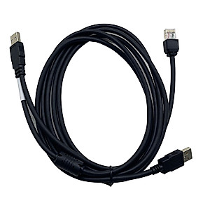 Split Y cable for TMSL-53CR TMSL-55CR TMSL-56CR TMSL-57CR Barcode Scanner Cradle, one side of Y cable is to USB wall charger, one side is to connect laptop