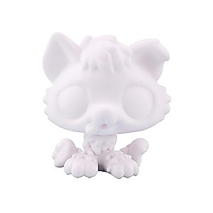 Custom lps White Bases, 30pcs DIY lps White Molds for lps DIY Figure, lps Figure Bases Collie Cat Dachshund Great Dane Dog Cocker Sapniel with lps Accessories Random 7pcs