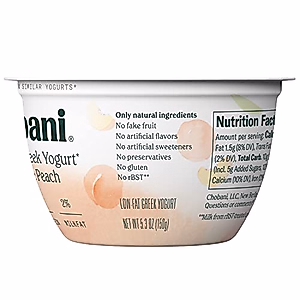 Chobani® Less Sugar Low-Fat Greek Yogurt Clingstone Peach 5.3oz