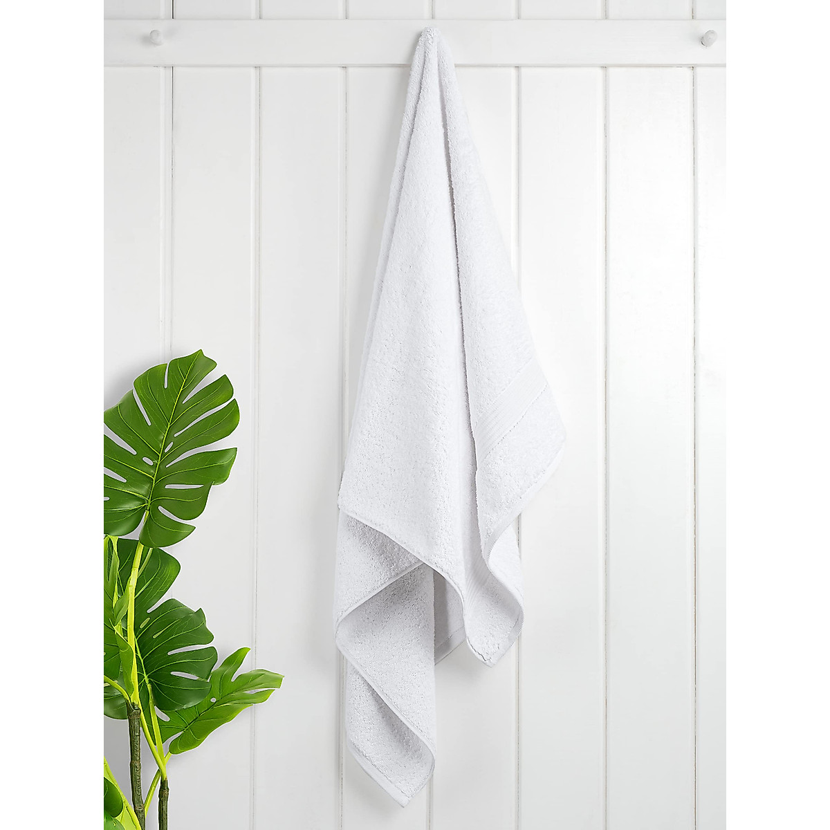 Cotton Paradise Bath Towels for Bathroom, 100% Cotton 4 Piece Turkish Bath Towel Set, Soft Plush Bath Towels Clearance Bathroom Set, White Bath Towels