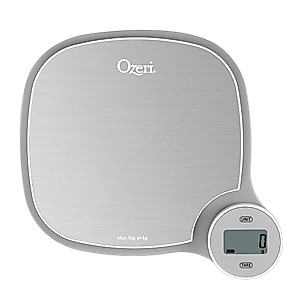 Ozeri Battery-Free Kitchen Scale, Kinetic Charging Technology, Stainless Steel